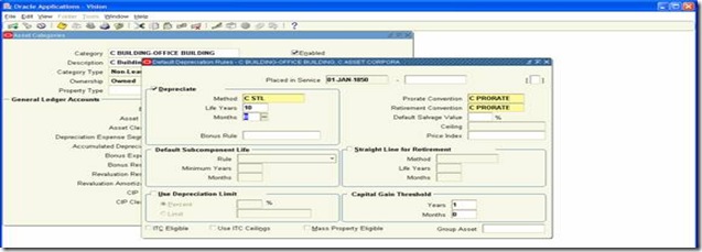 Oracle Applications: End to end configuration of Oracle Fixed Assets module